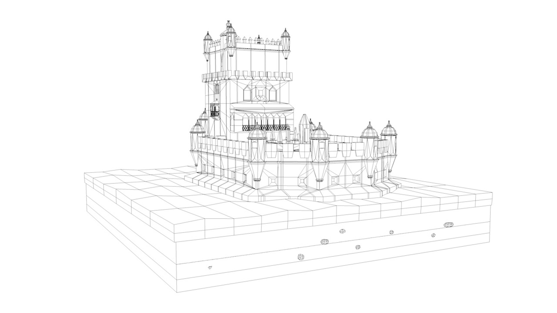 Cartoon tower 3D model - TurboSquid 1383961