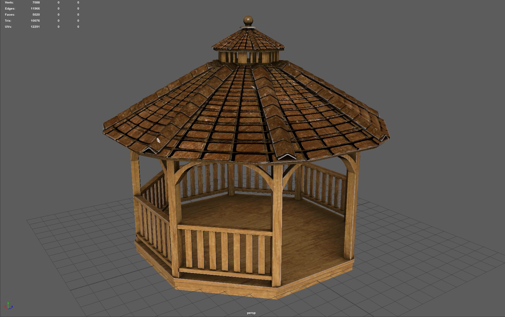 Garden Gazebo 2 model - TurboSquid 2160431