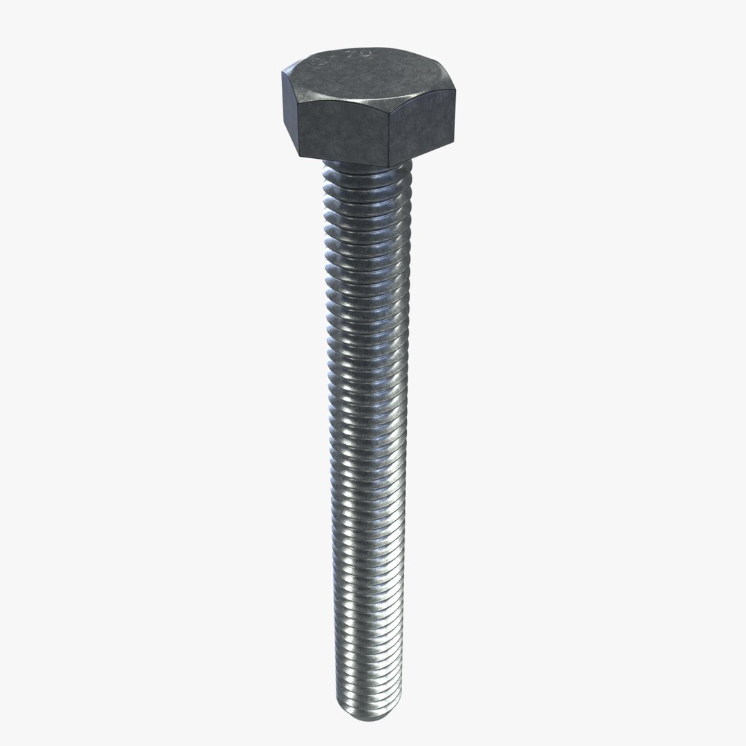 3D hex bolt m6x55 5 - TurboSquid 1394286