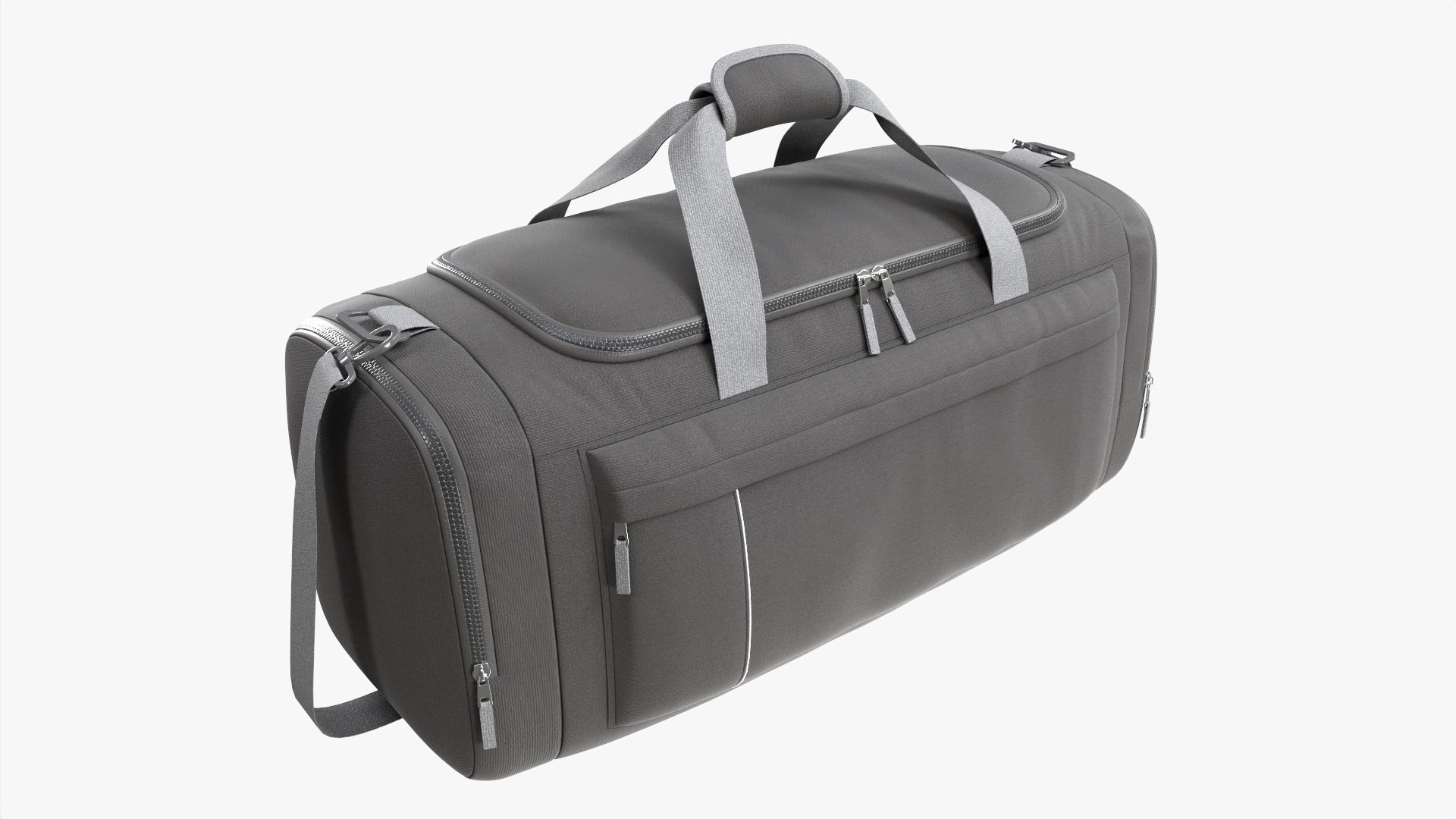 3D Model Duffel Travel Sport Bag Dark Gray - TurboSquid 1861758