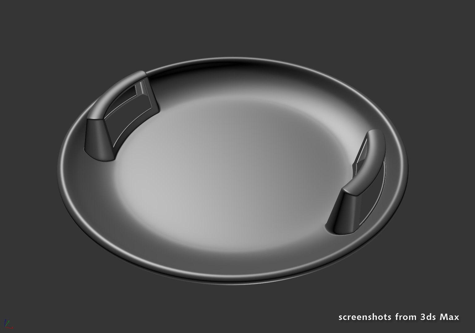 Plastic Steerable Sled Plate 3d Model