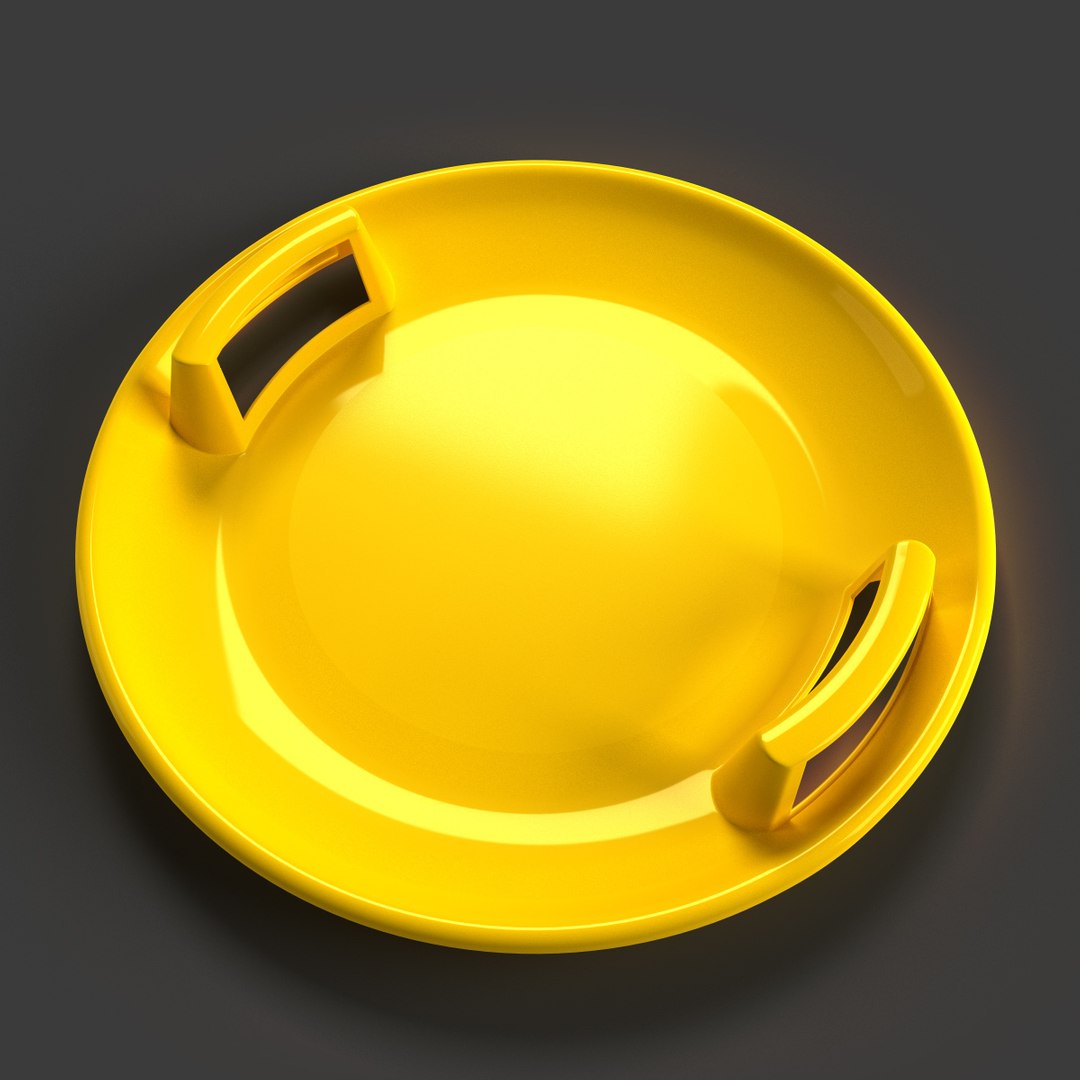 Plastic Steerable Sled Plate 3d Model