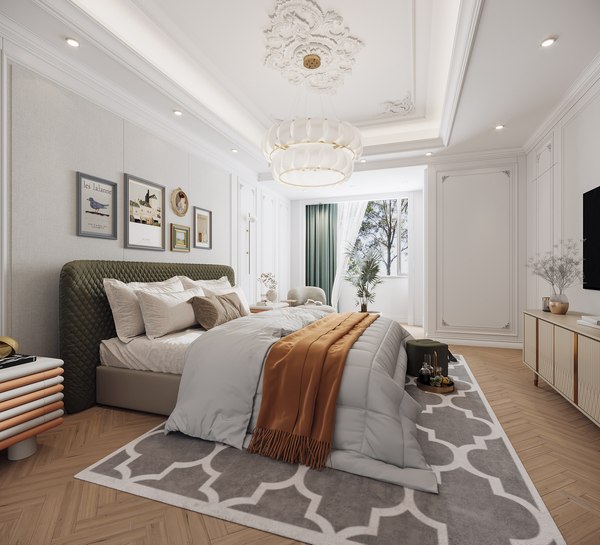modelo 3d dormitorio moderno - TurboSquid 2251249