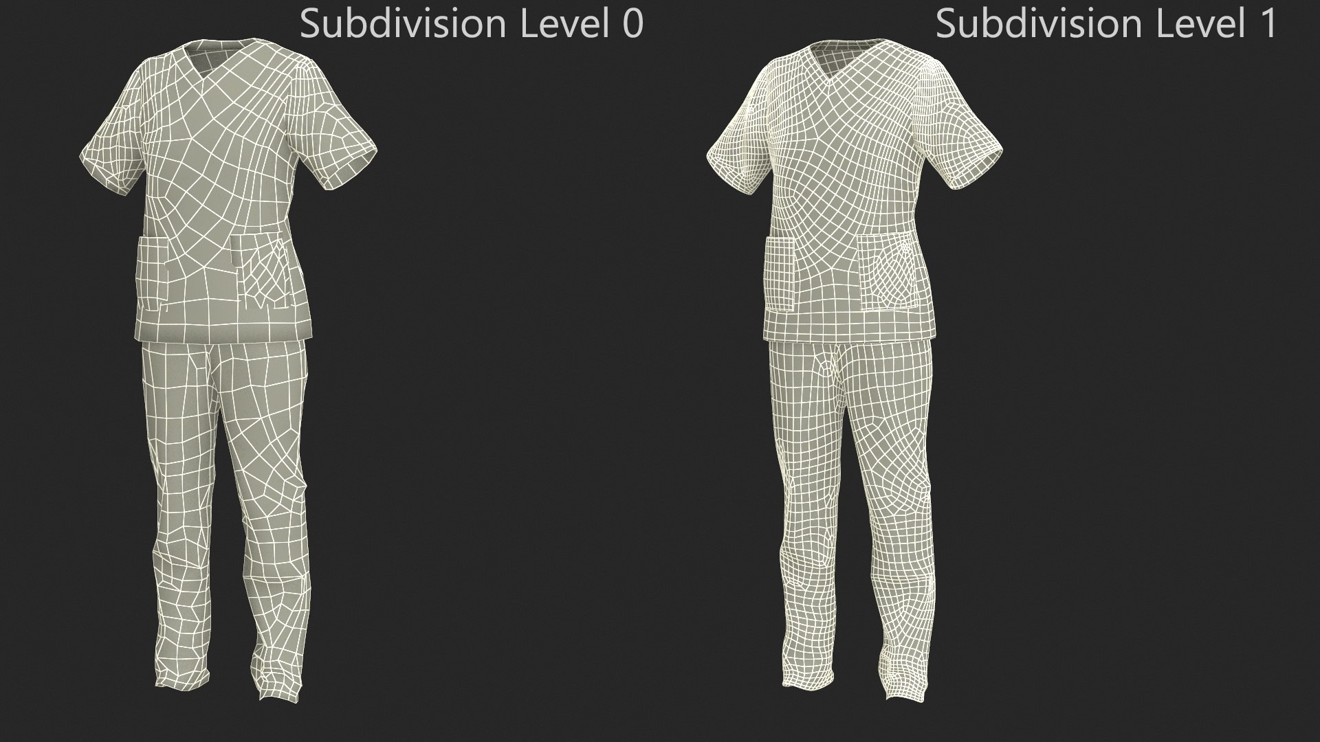 Medical Scrubs Uniform 3D Model - TurboSquid 2194877