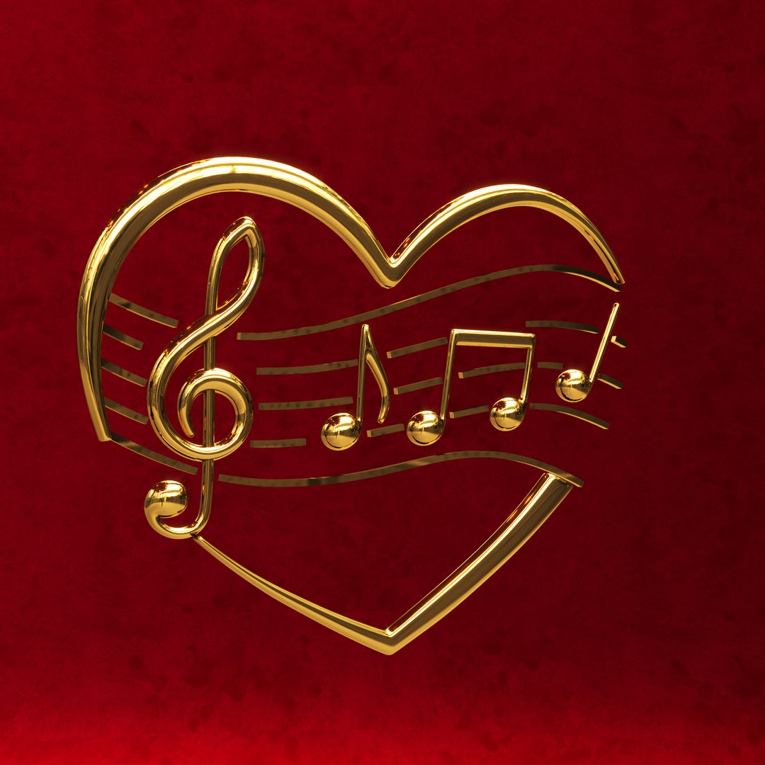 Heart Musical Symbols 3D - TurboSquid 1689272