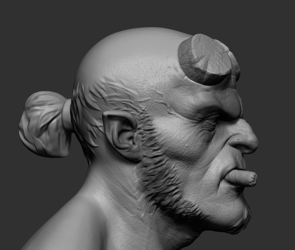 3D hellboy head zbrush - TurboSquid 1325482