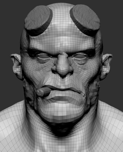 3D hellboy head zbrush - TurboSquid 1325482
