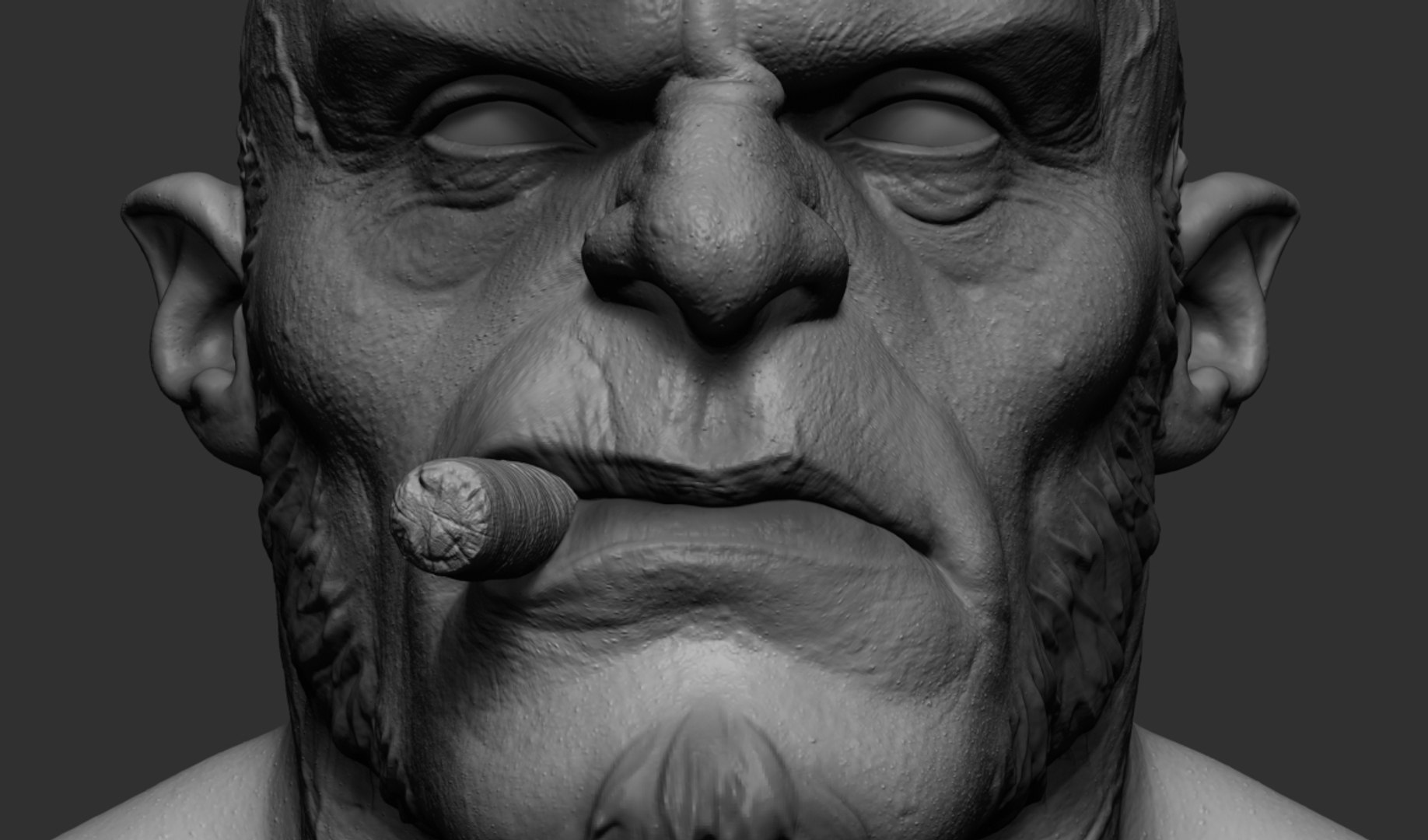 3D Hellboy Head Zbrush - TurboSquid 1325482