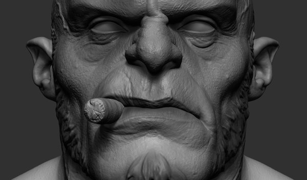 3D hellboy head zbrush - TurboSquid 1325482