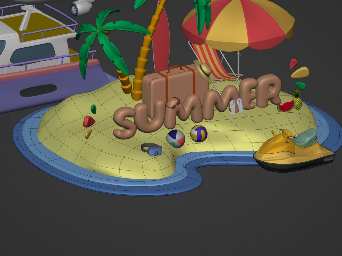 3D Summer Mega Pack - TurboSquid 1856768