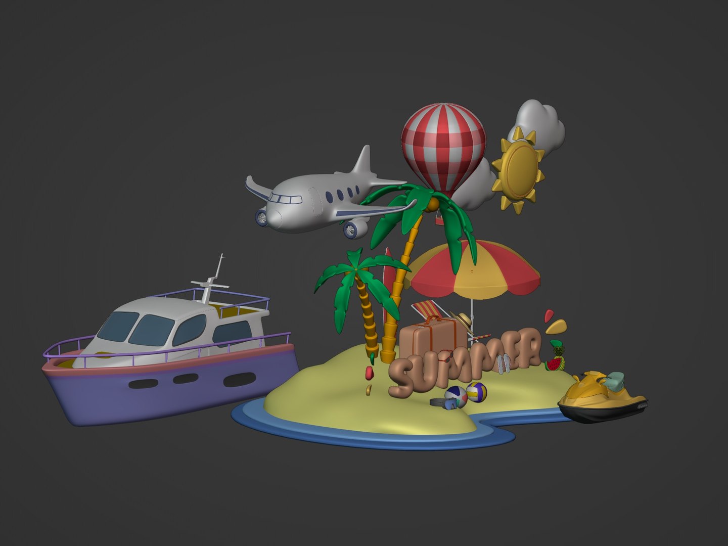 3D Summer Mega Pack - TurboSquid 1856768