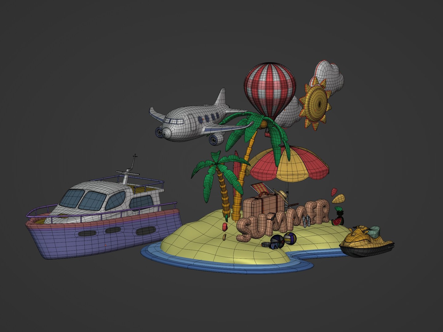 3D Summer Mega Pack - TurboSquid 1856768