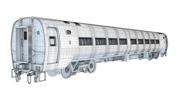 Passenger car train 3D model - TurboSquid 1681368
