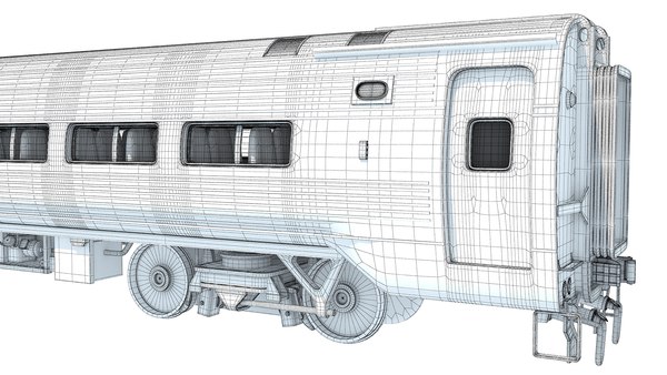 Passenger car train 3D model - TurboSquid 1681368
