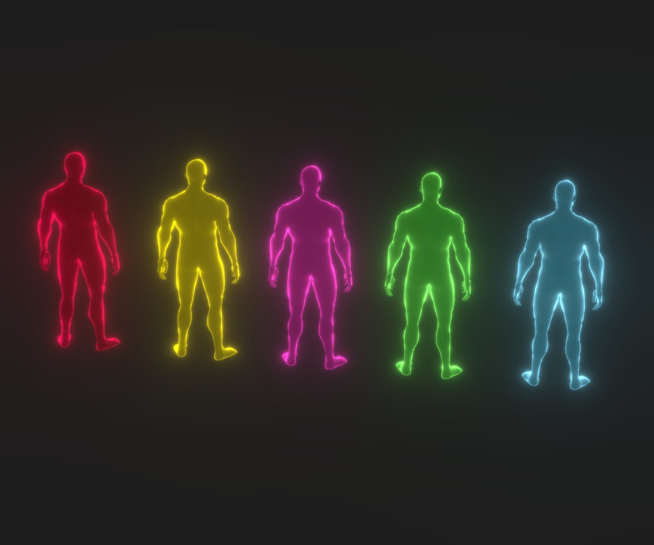 3D Animated Human Hologram Male 28 Animations - TurboSquid 2096131