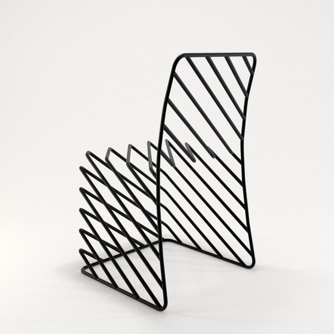 3D Black Lines Chair Model - TurboSquid 1643518