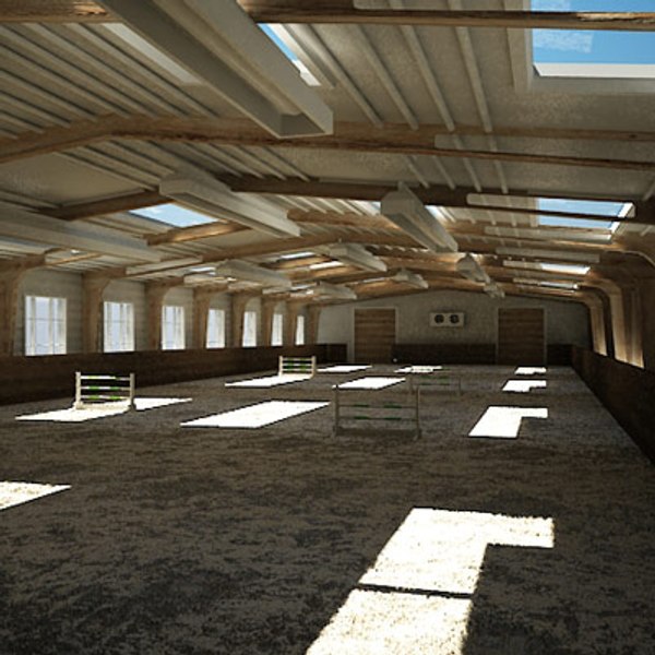 stables horse riding 3d max