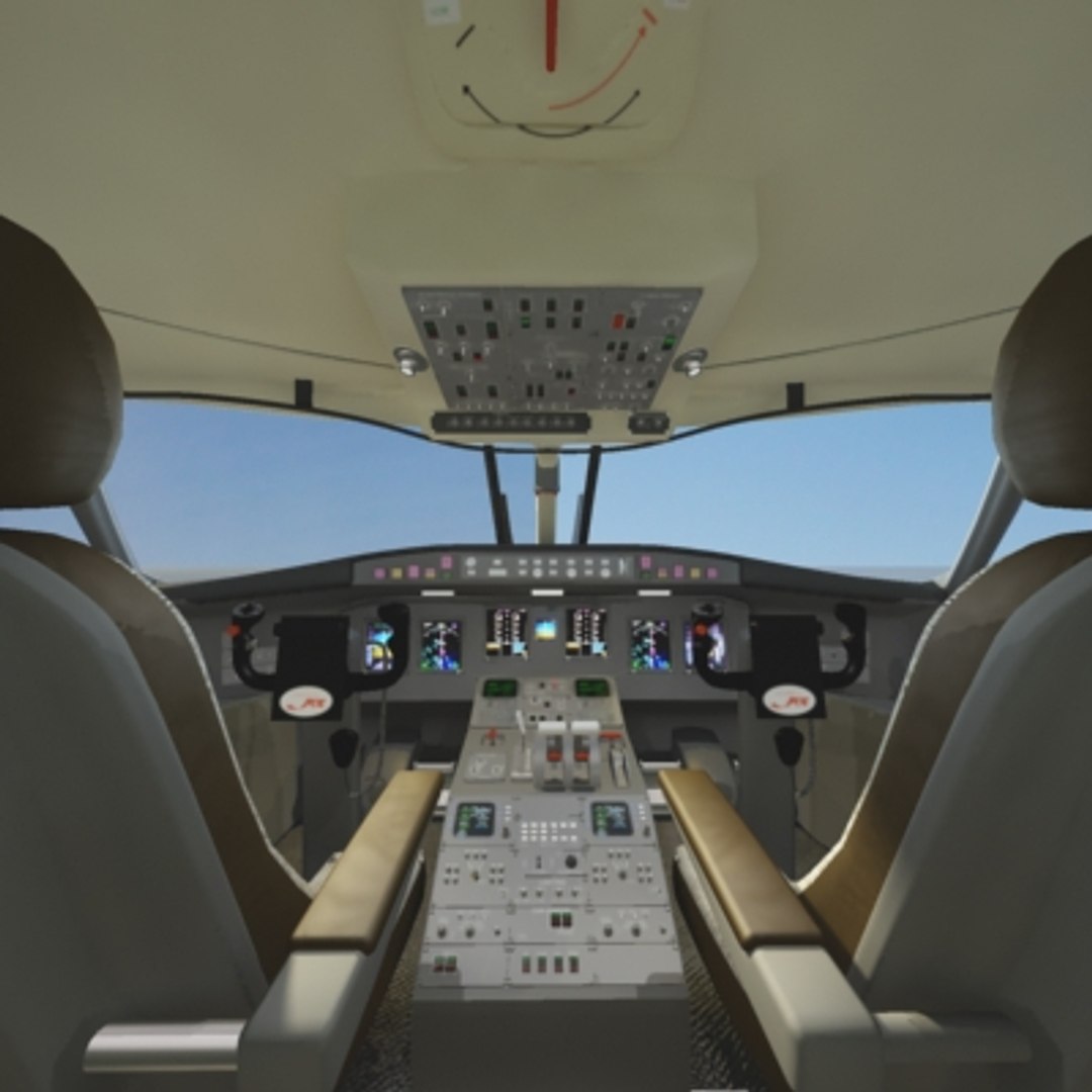 3d Crj 900 Lufthansa Interior Model