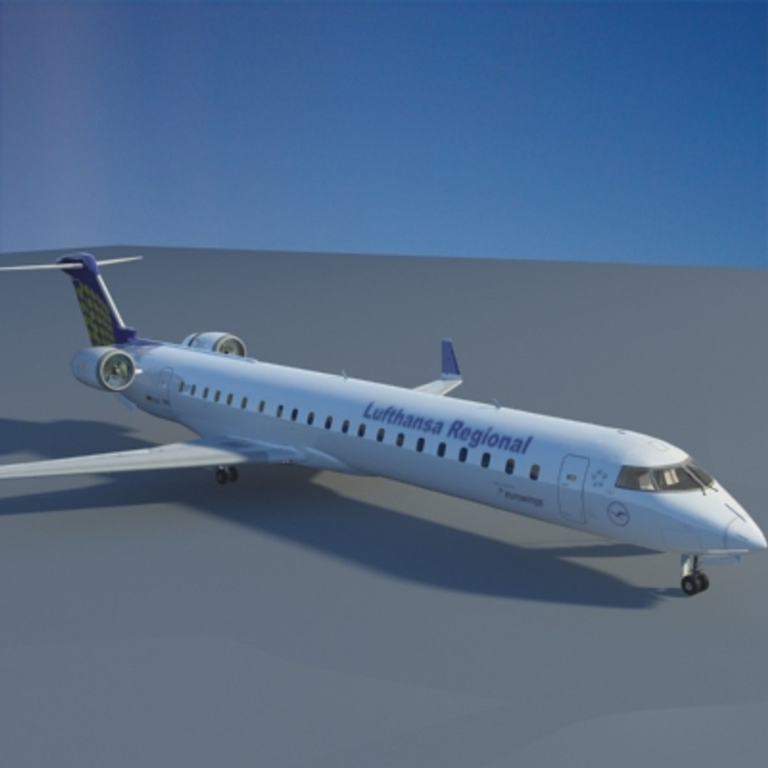 3d Crj 900 Lufthansa Interior Model