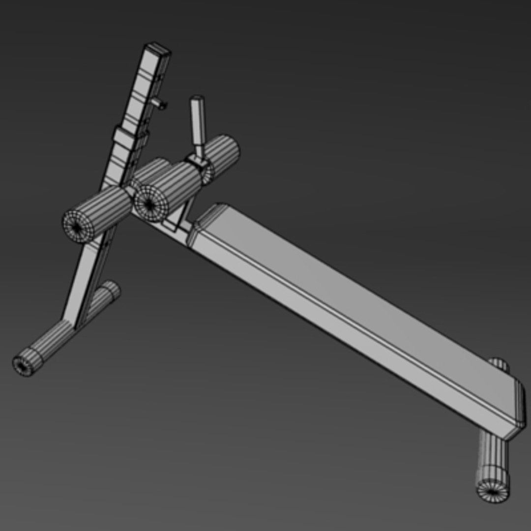 3d model gym bench