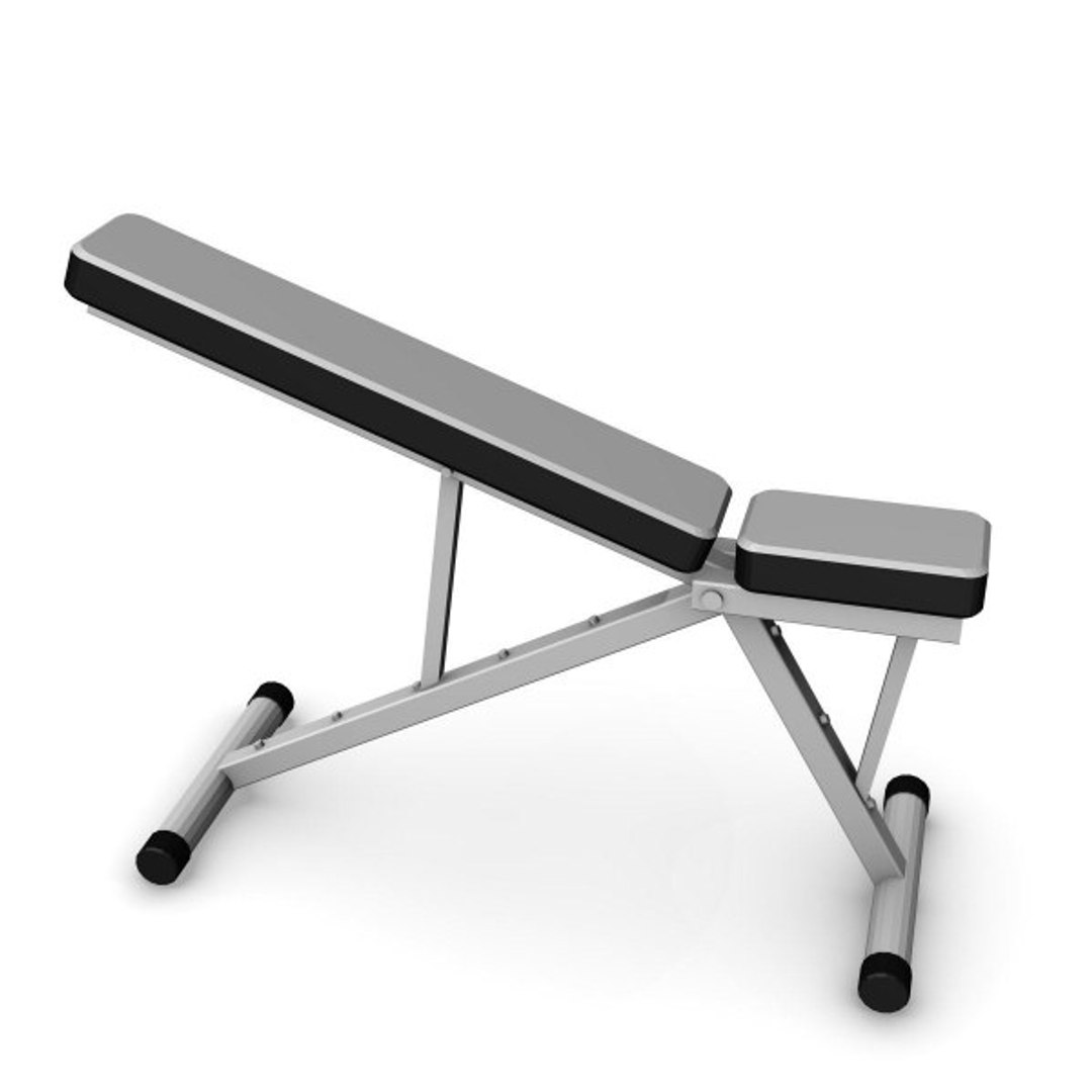 3d model gym bench