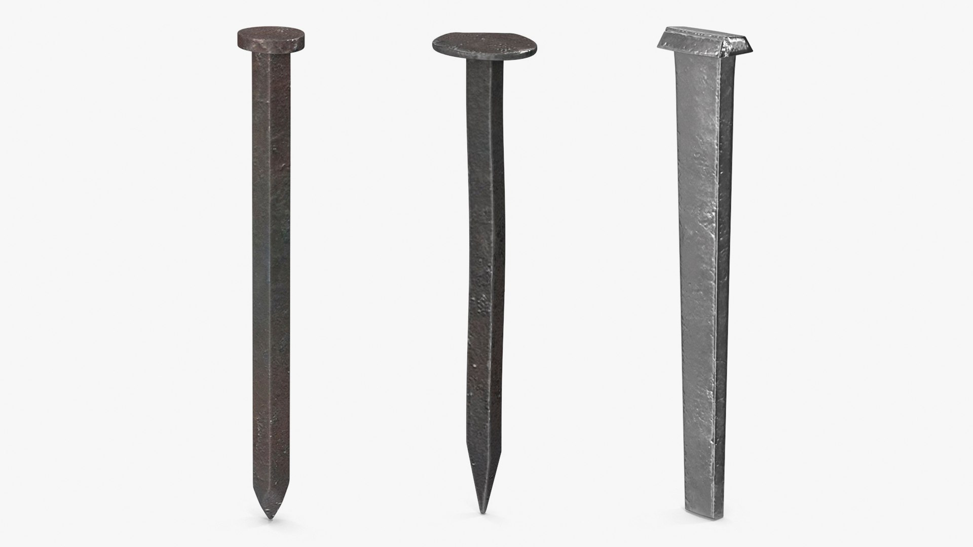 Old Industrial Nails Collection 6 3D - TurboSquid 2198810