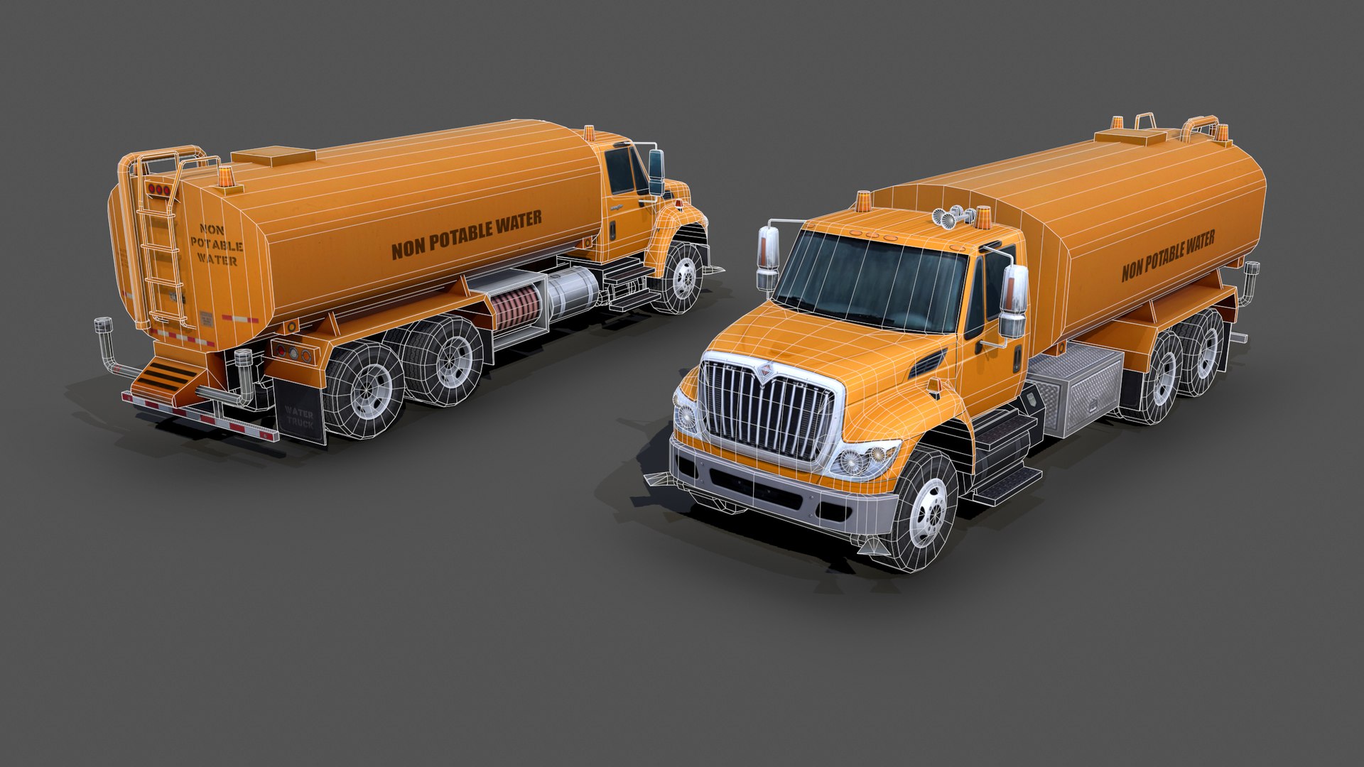 3D Model International WorkStar 7400 Water Truck S03 2011 - TurboSquid ...