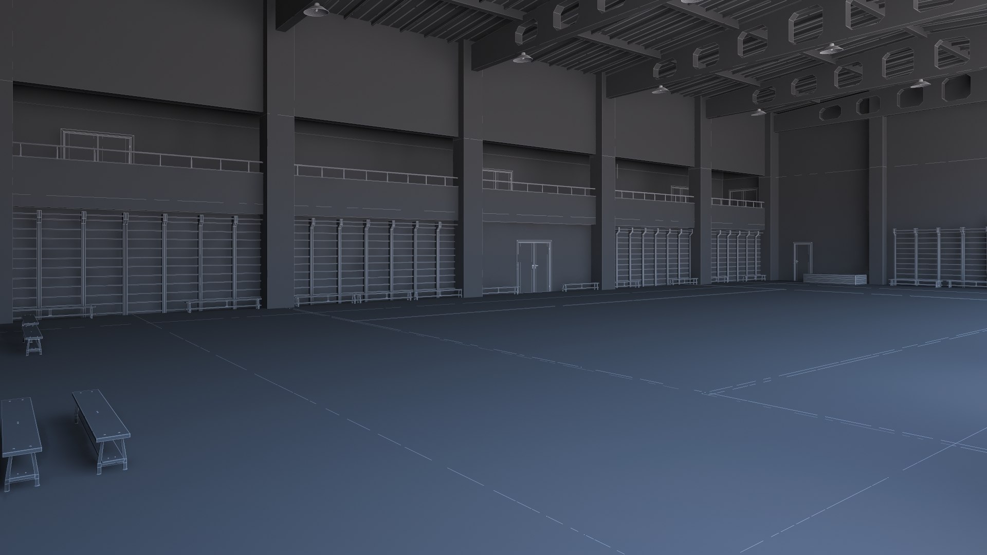 3D Indoor Base Arena 3 Model - TurboSquid 2015542