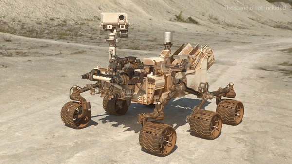 Curiosity mars rover dusty 3D model - TurboSquid 1511489