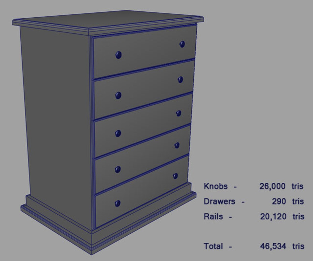 chest drawers 3d model