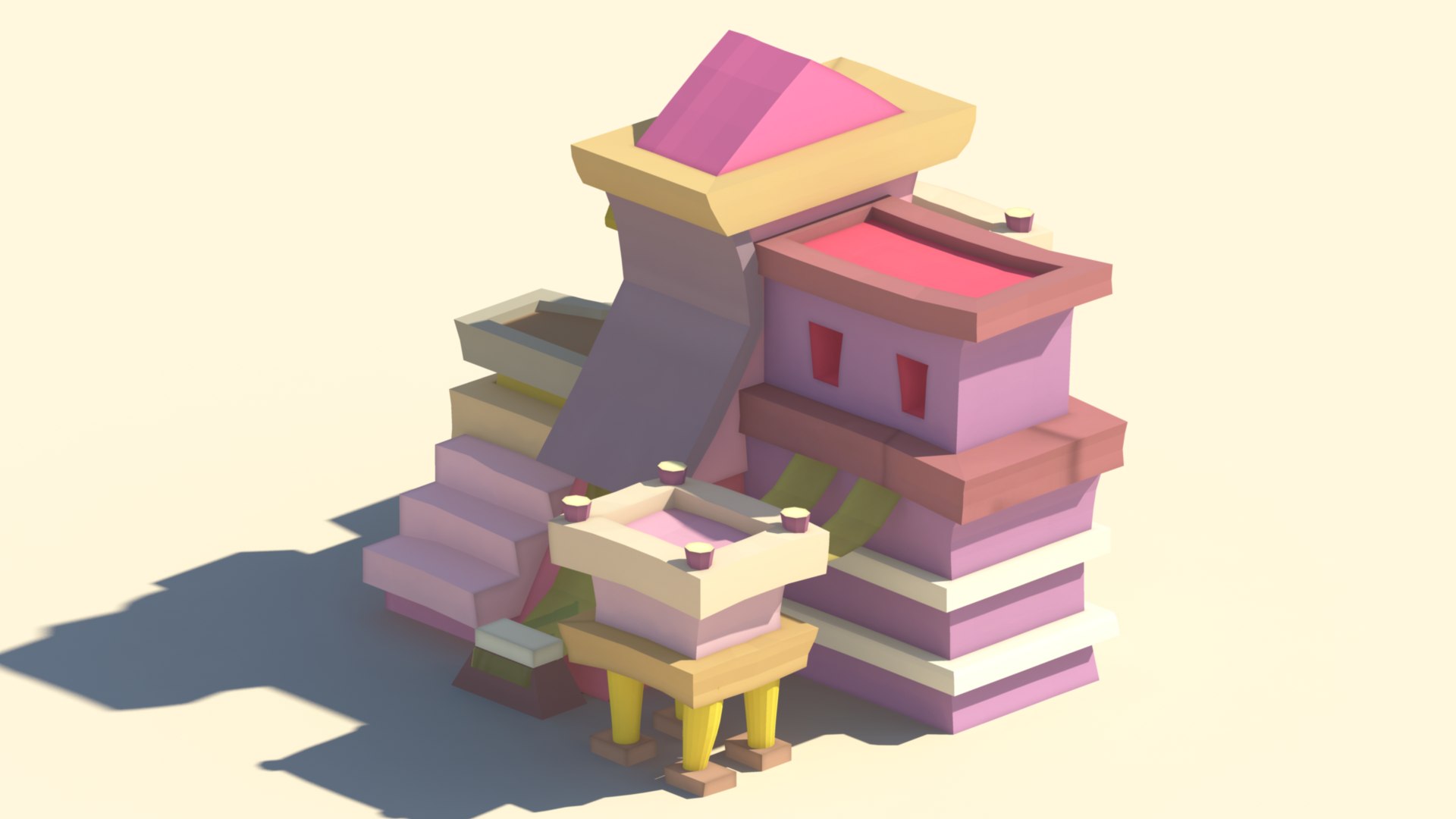 3D Design House Cartoon Origami Paper House - TurboSquid 2216874
