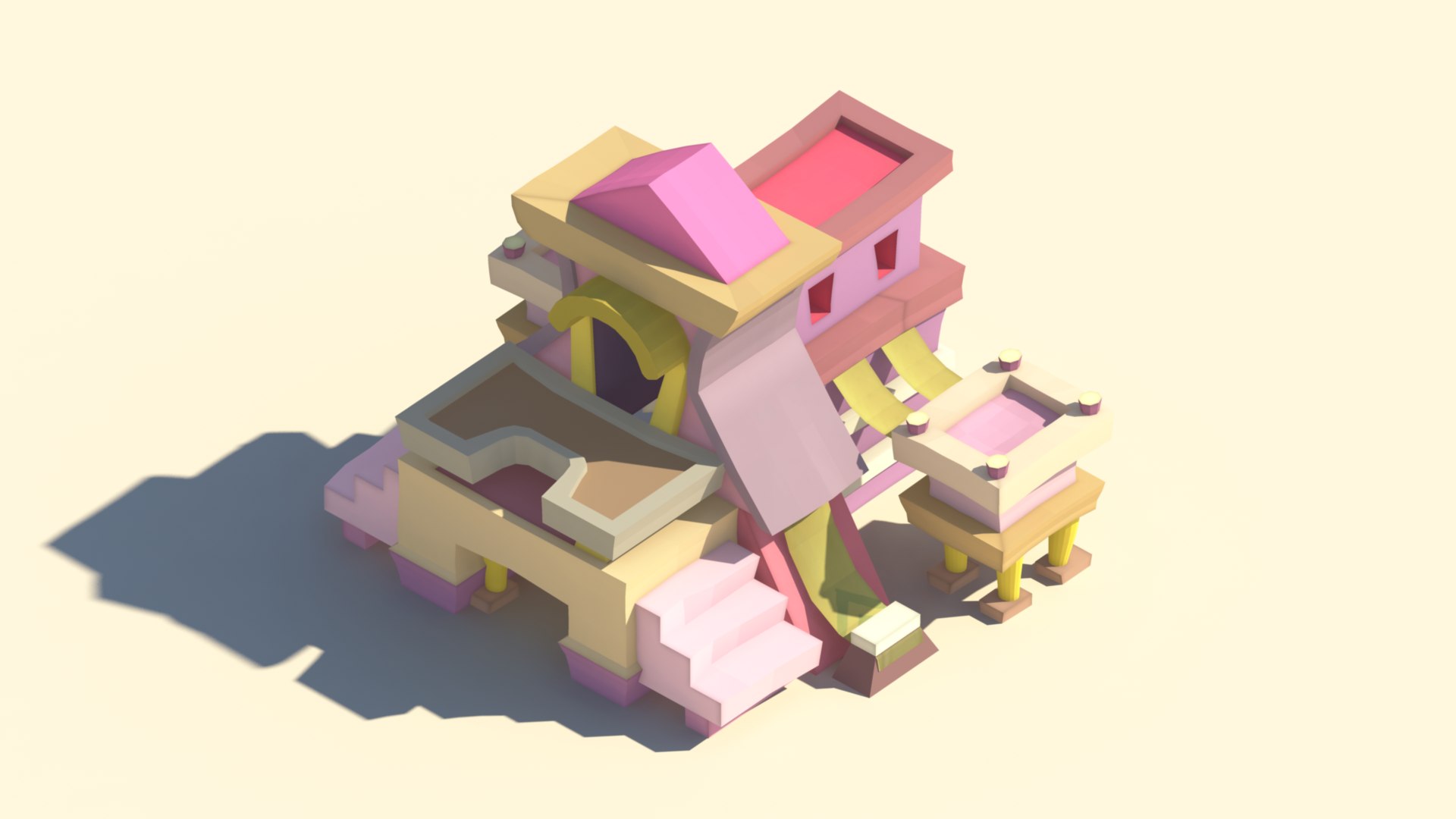 3D Design House Cartoon Origami Paper House - TurboSquid 2216874