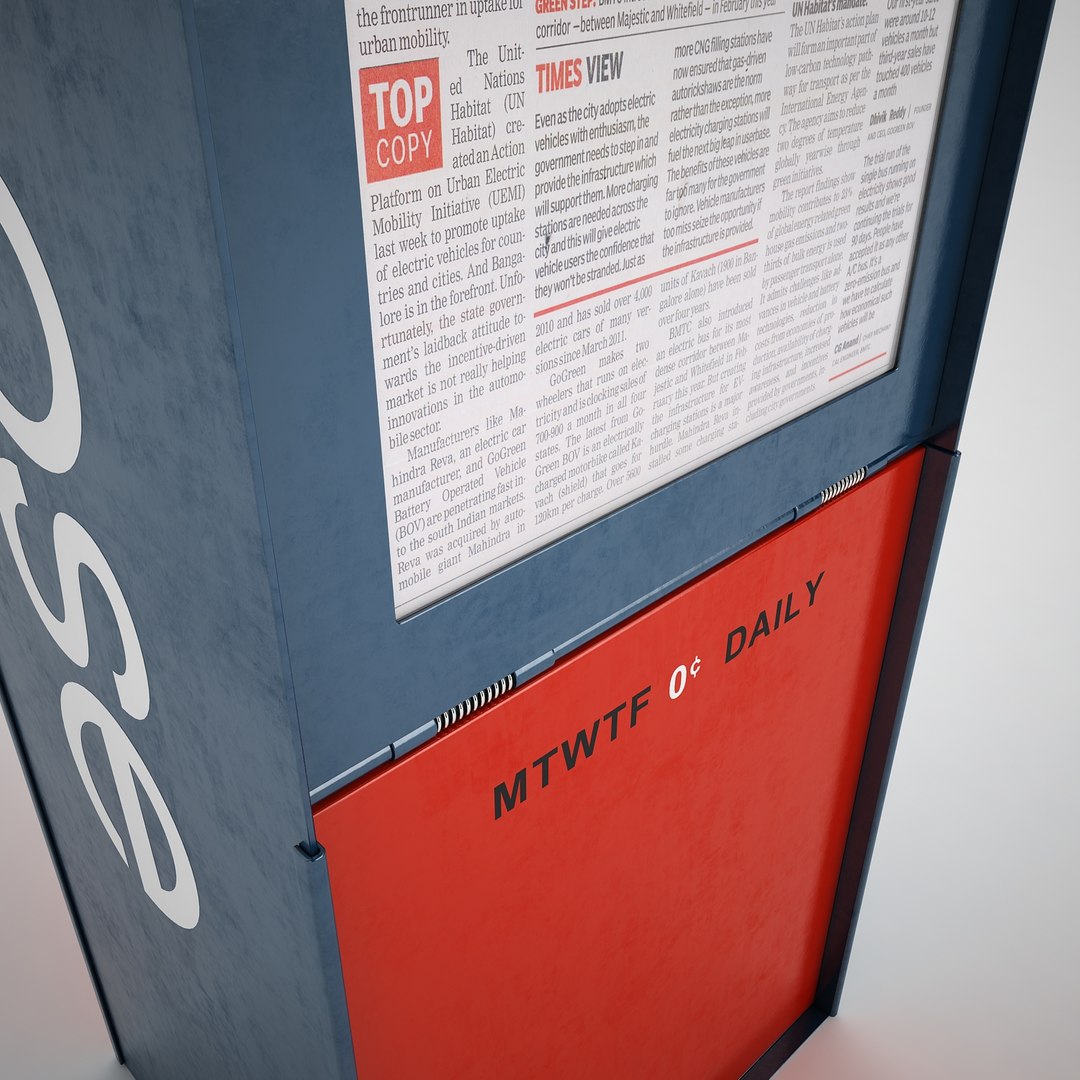 3d Dose Newspaper Box Model