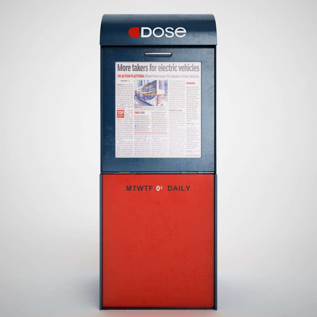 3d Dose Newspaper Box Model