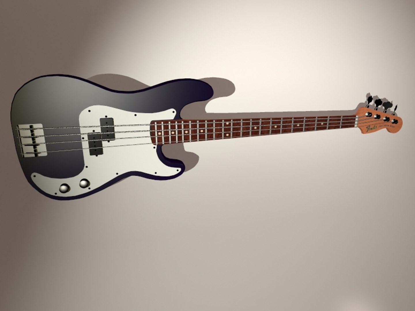 maya fender precision bass guitar