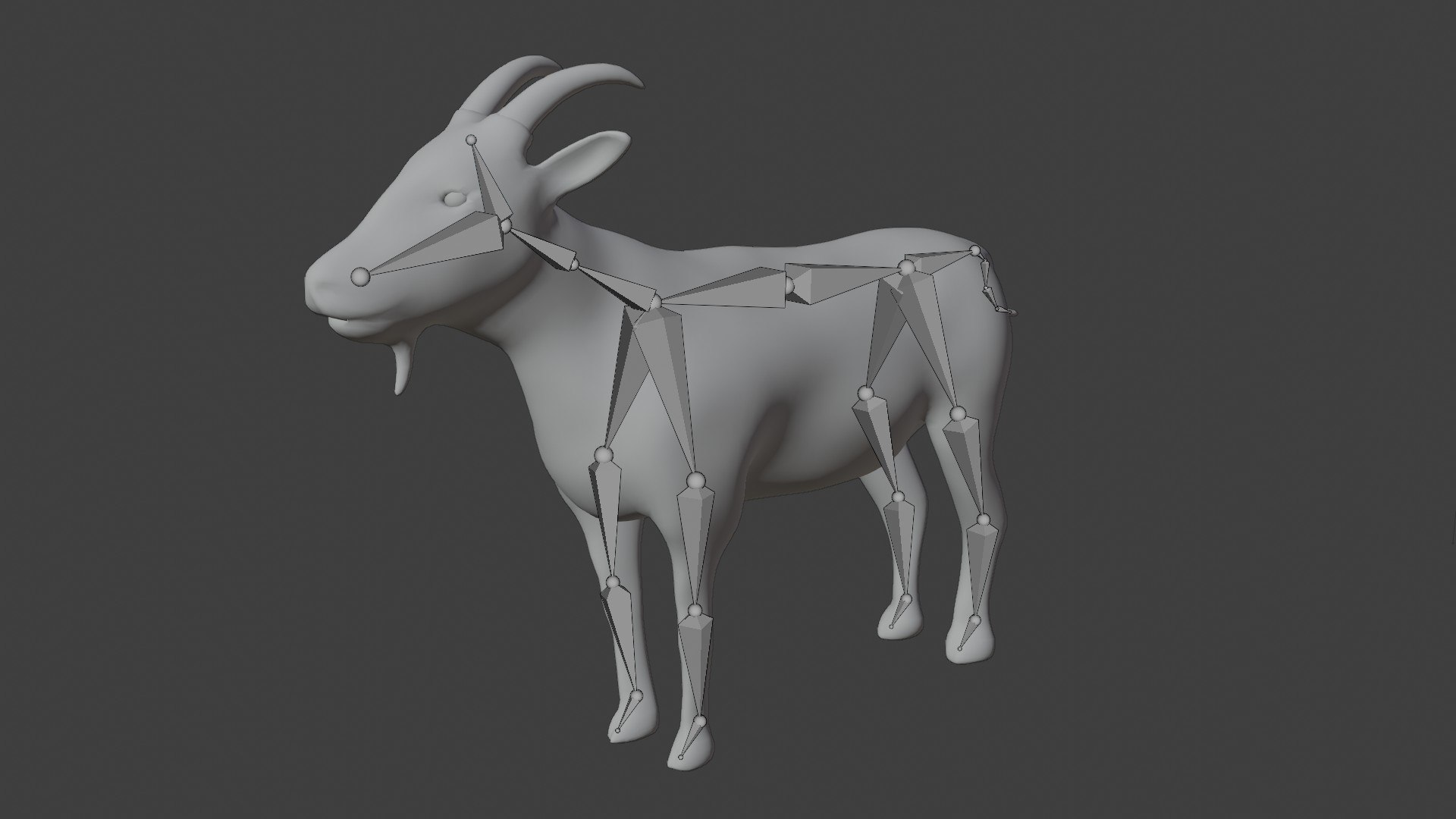 Fully Rigged White Goat Model - TurboSquid 1697430