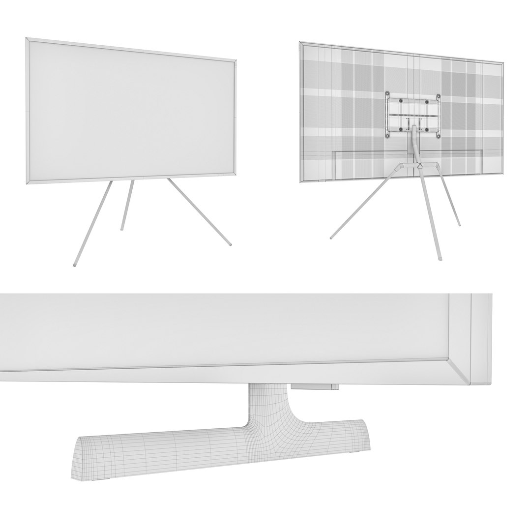 3D Model Samsung Class The Frame ArtMode QLED 4K HDR Smart TV 2020 ...