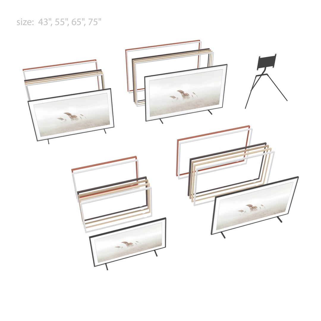 3D Model Samsung Class The Frame ArtMode QLED 4K HDR Smart TV 2020 ...