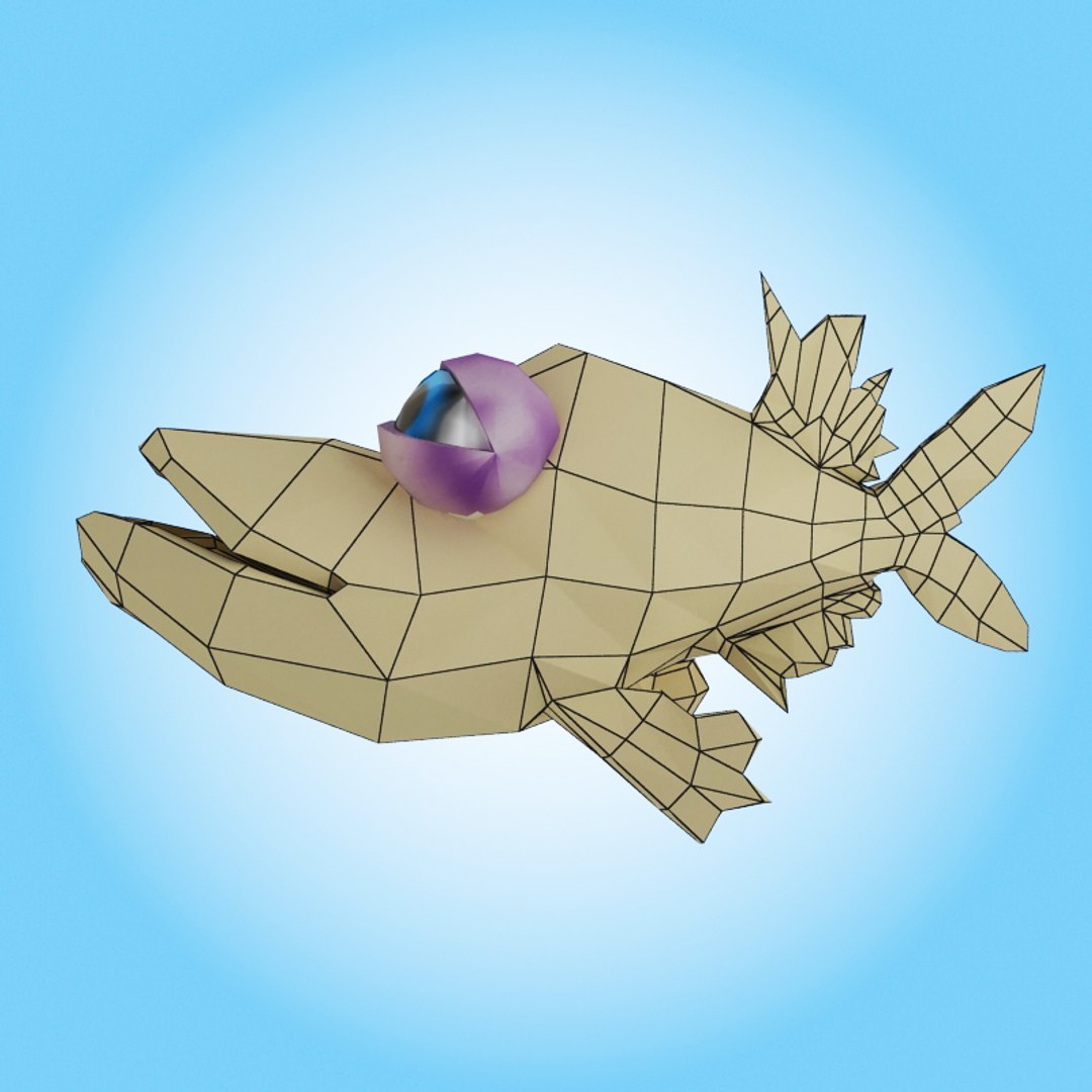 Cartoon Fish 3d Model