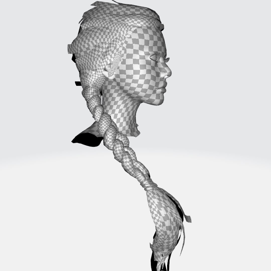 3D Viking Braid Hairstyle - Realistic Game-Ready Hair Model ...