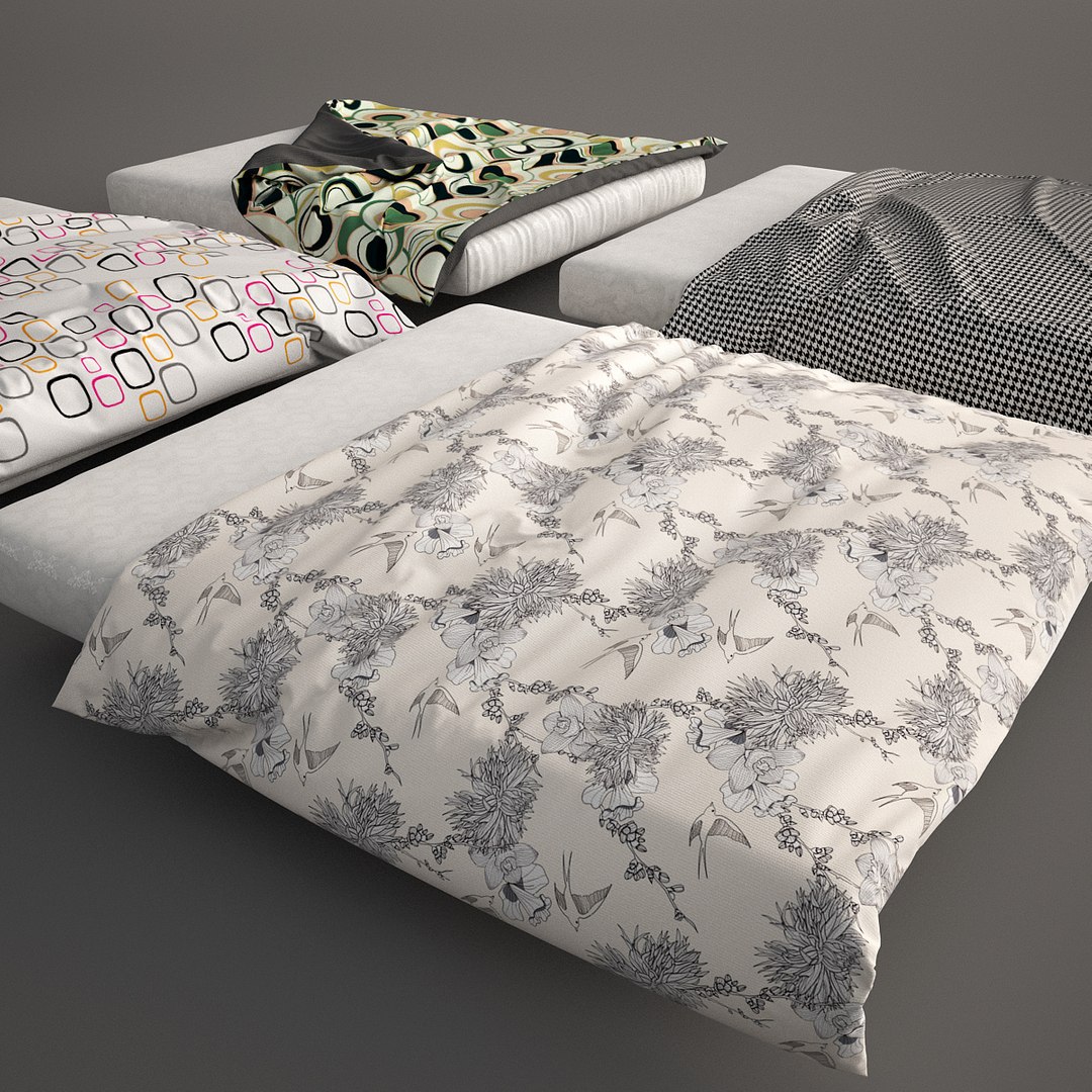 3d Model Bed Blanket Covers Set