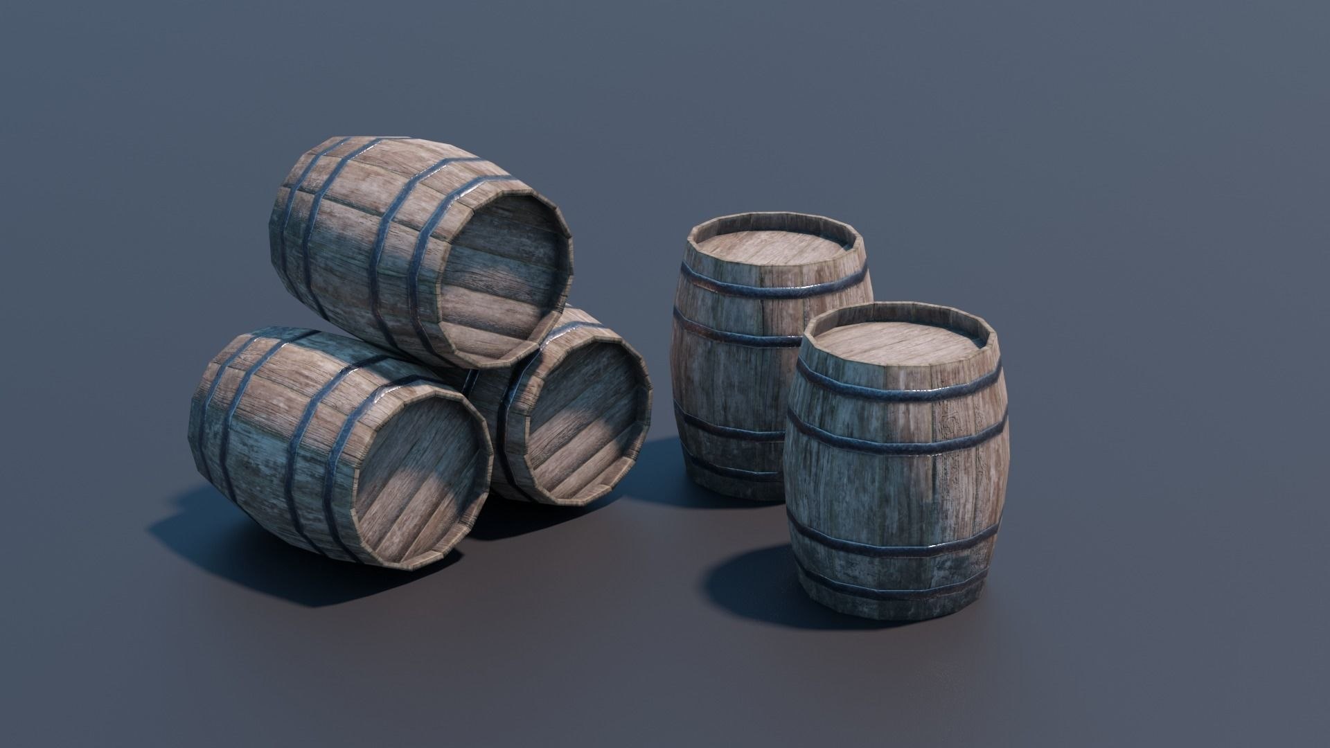 Medieval Barrels 3D model - TurboSquid 1748700