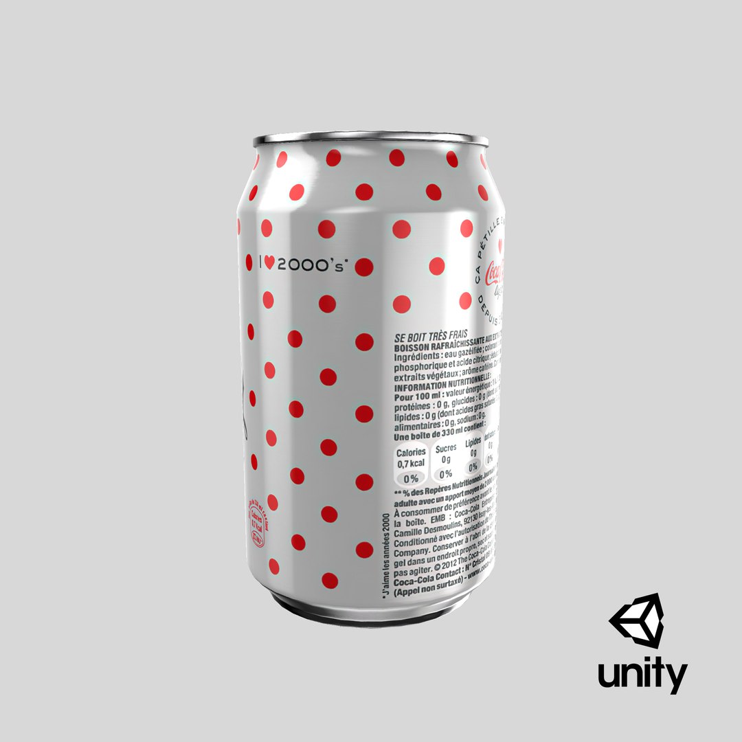 Beverage Can 330 Ml Coca Cola Light 3D Model - TurboSquid 1966403