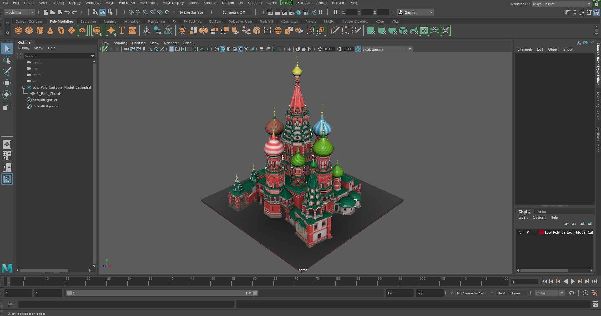 Low Poly Cartoon Model Cathedral Of St Basil 3D Model - TurboSquid 2383065