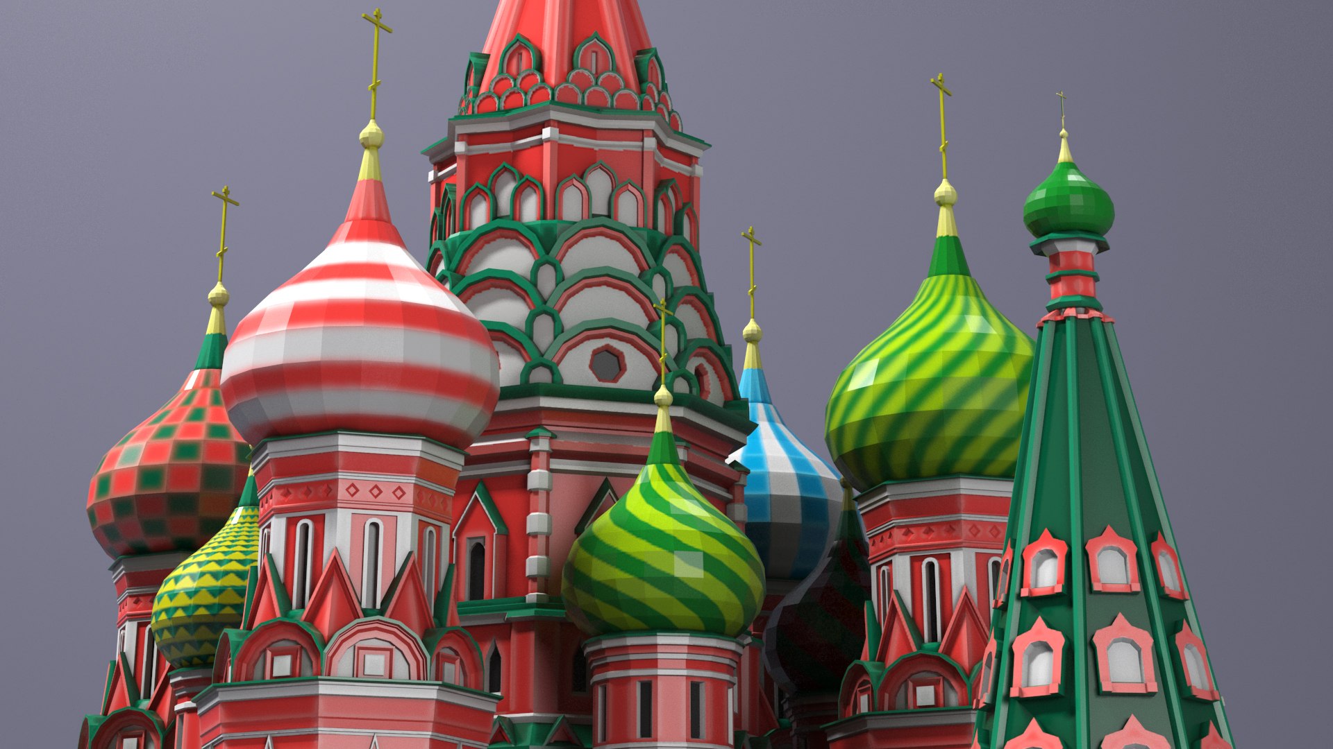 Low Poly Cartoon Model Cathedral Of St Basil 3D Model - TurboSquid 2383065