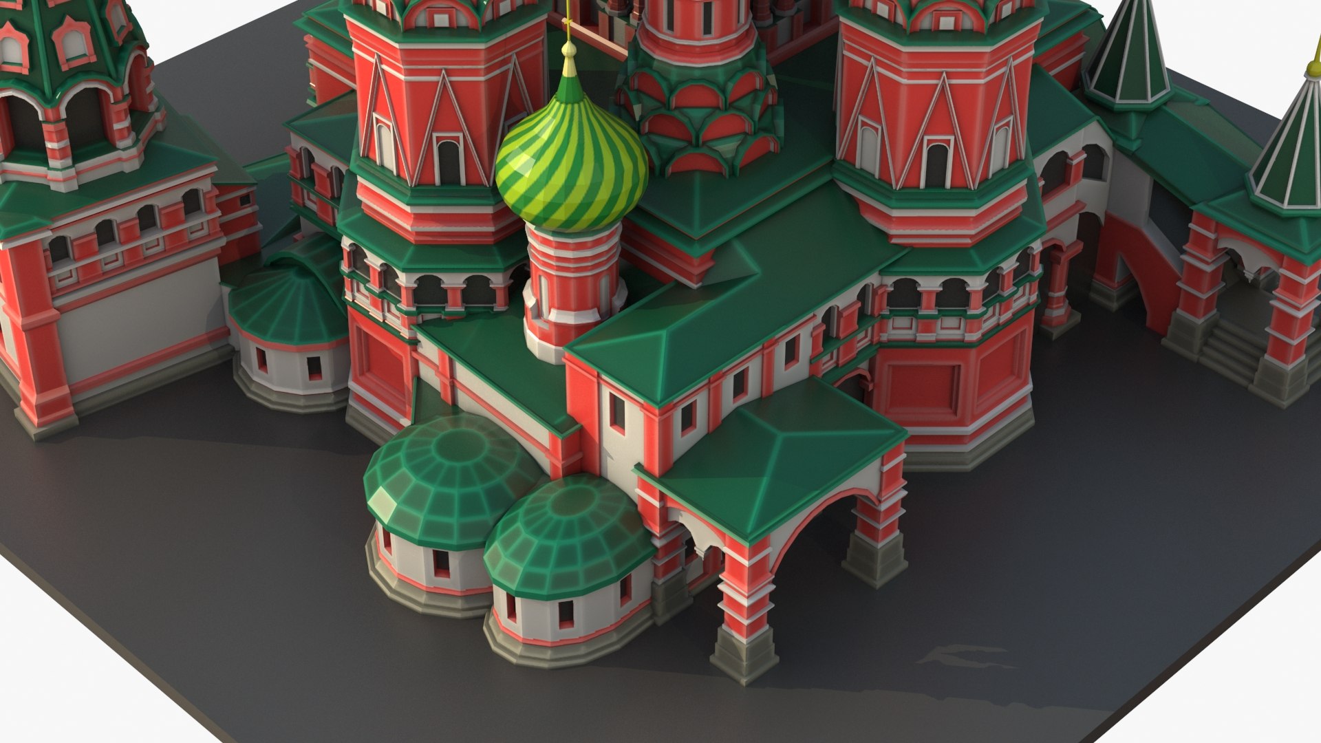 Low Poly Cartoon Model Cathedral Of St Basil 3D Model - TurboSquid 2383065