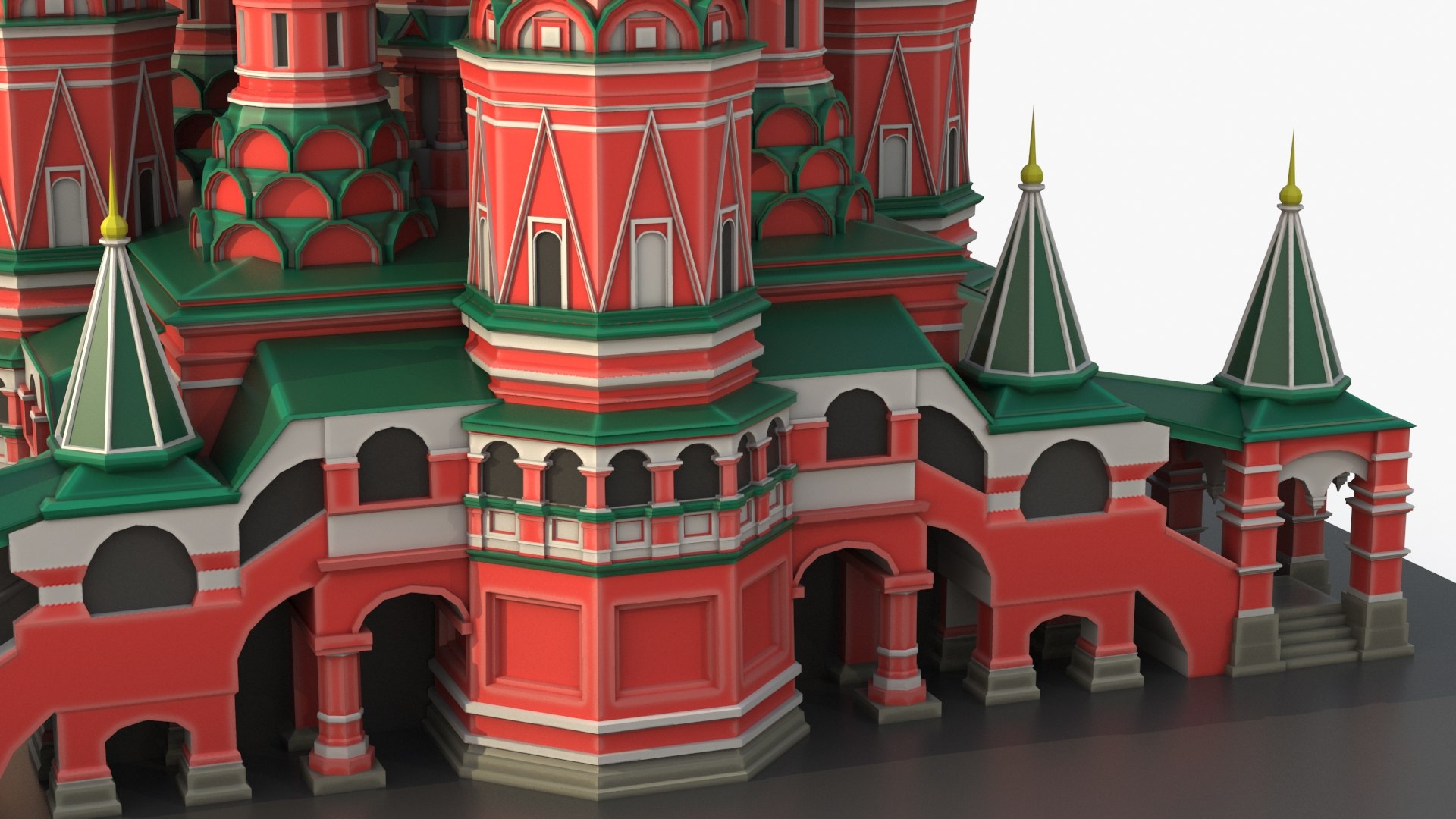 Low Poly Cartoon Model Cathedral Of St Basil 3D Model - TurboSquid 2383065