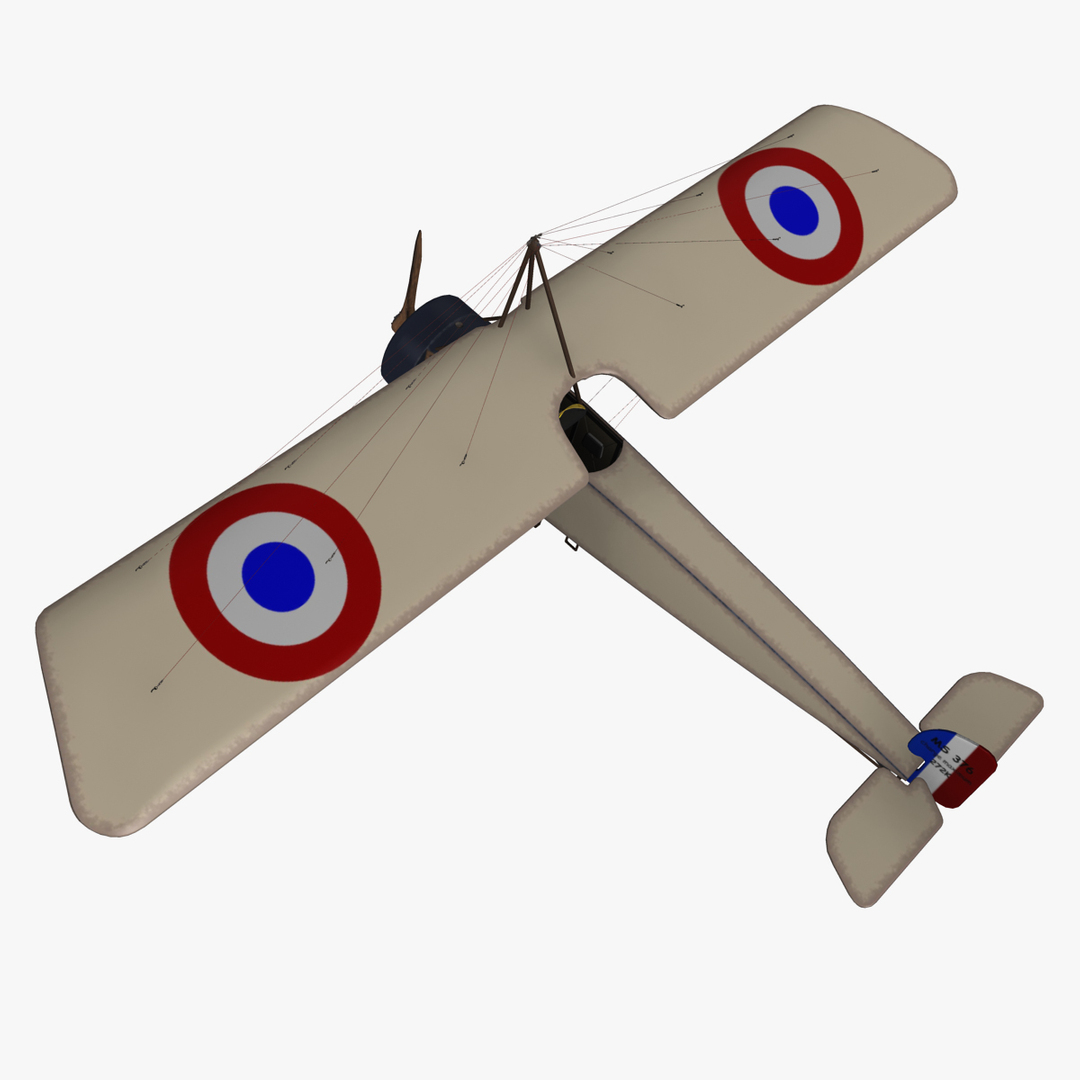 3dsmax morane-saulnier l type fighter aircraft