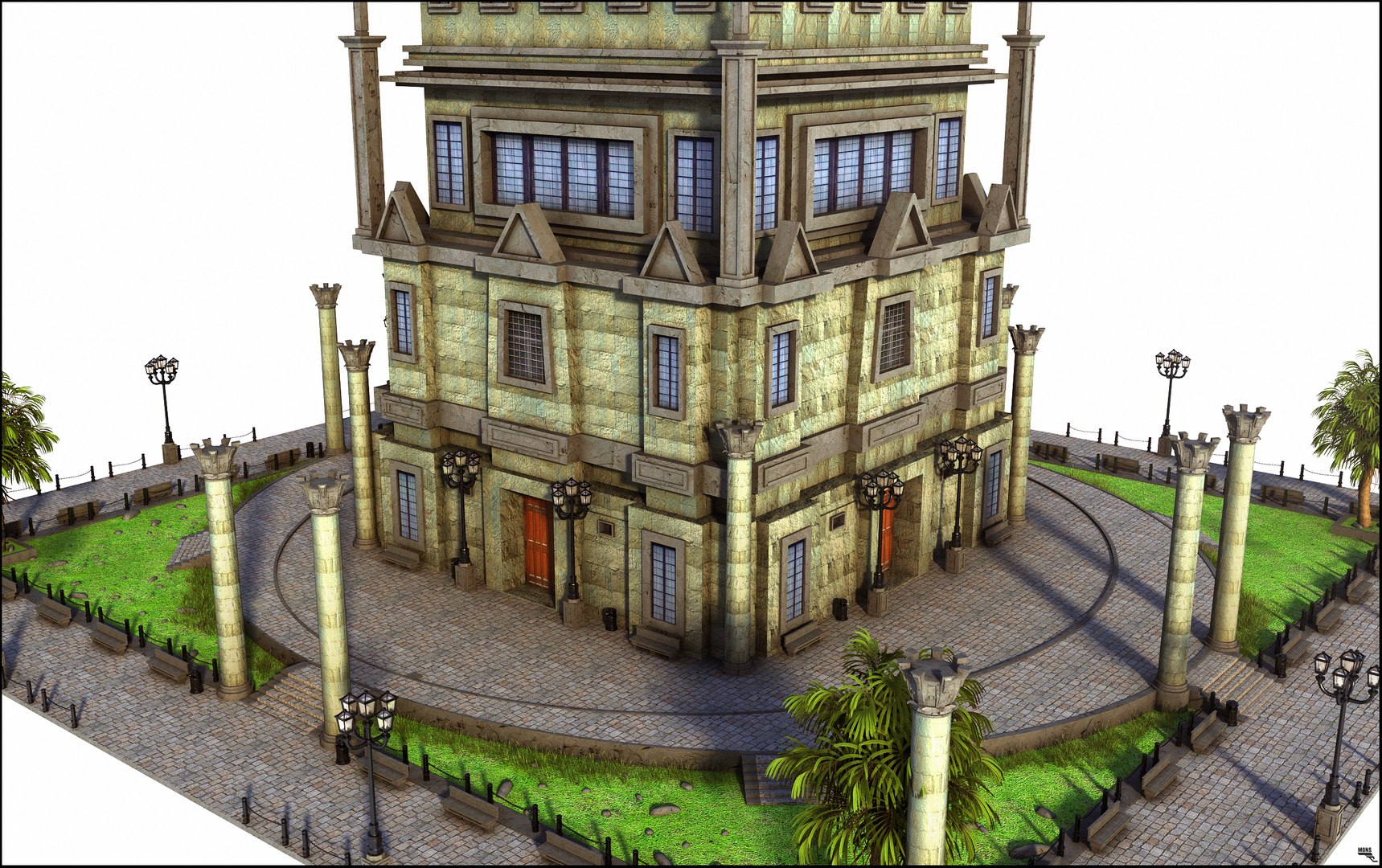 Retro Skyscraper Sky Model - TurboSquid 1174604
