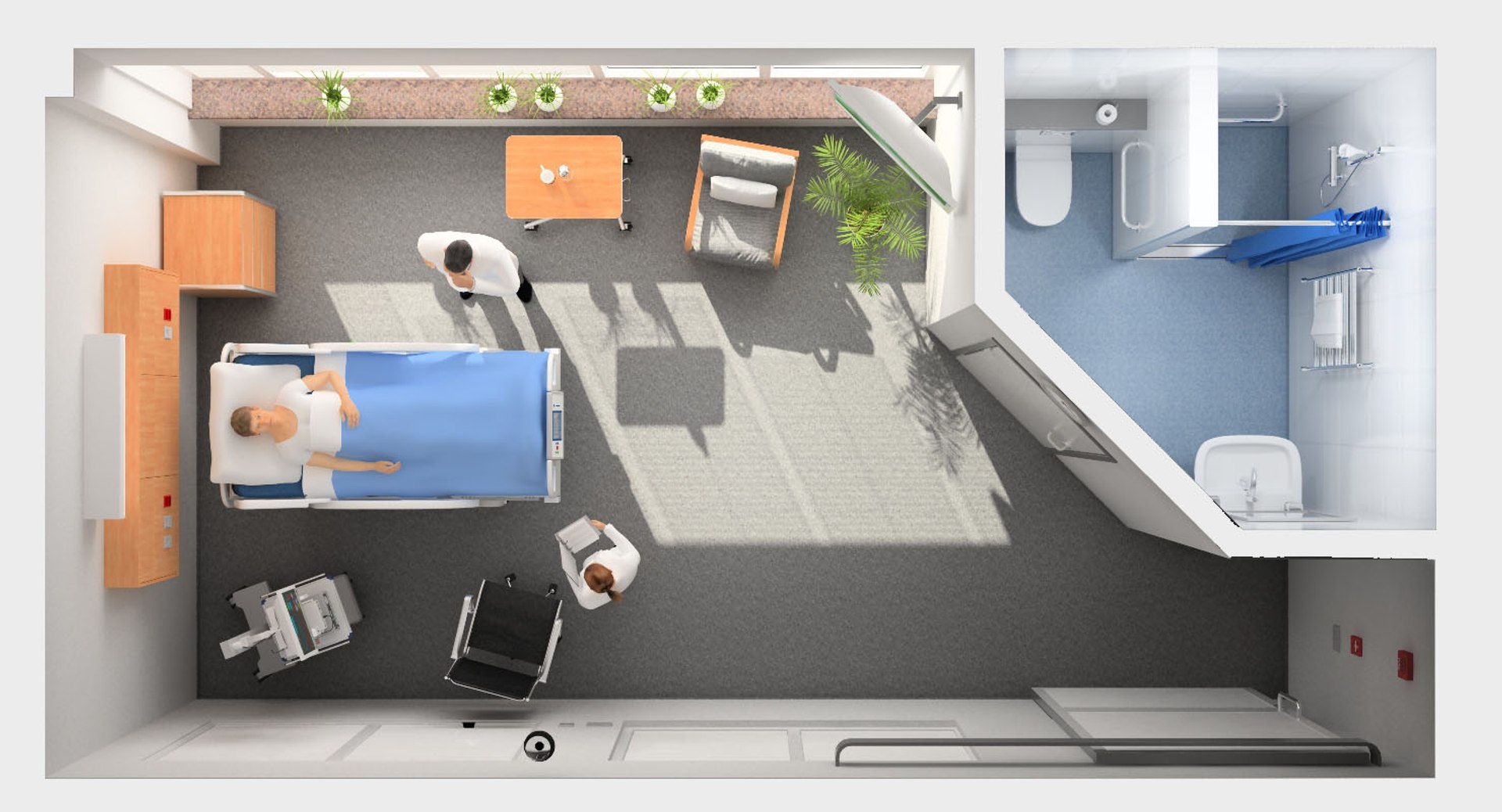 3D Model Hospital Room Scene - TurboSquid 1333938